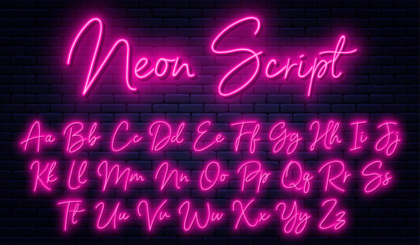 60+ Stunning Neon Sign Fonts for Eye-Catching Designs