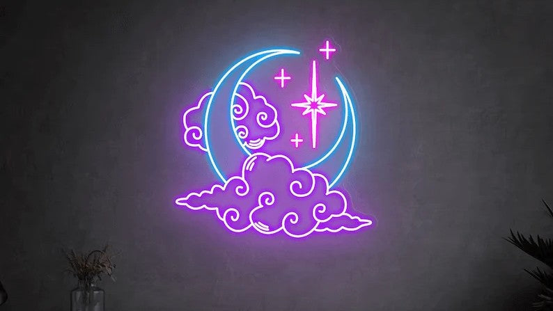 Purple and Blue Wedding Color Ideas: Romance With Neon Signs