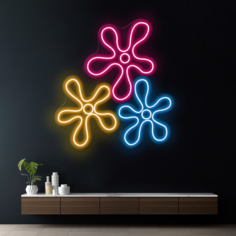 Spongebob Flower Led Neon Sign Home Decor Sign