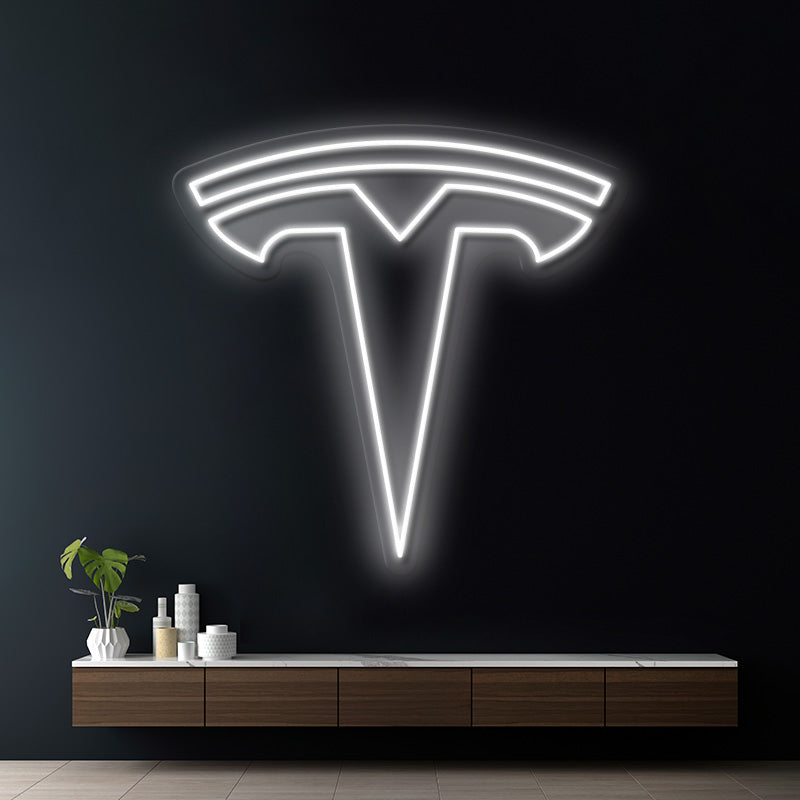 Tesla Led Neon Sign Light Garage Room Decor Sign