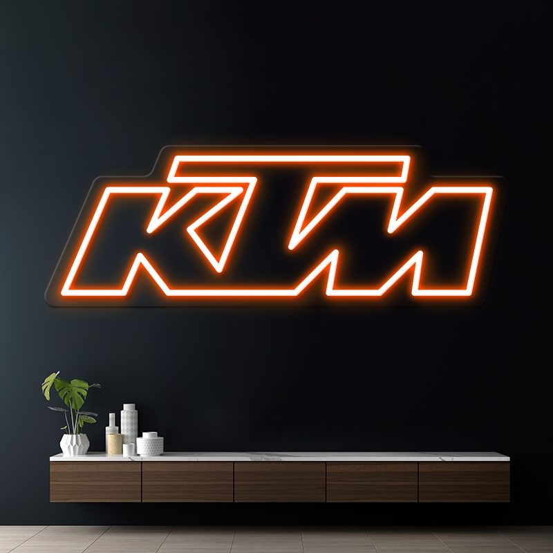 Ktm Motorcycle Logo Led Neon Sign