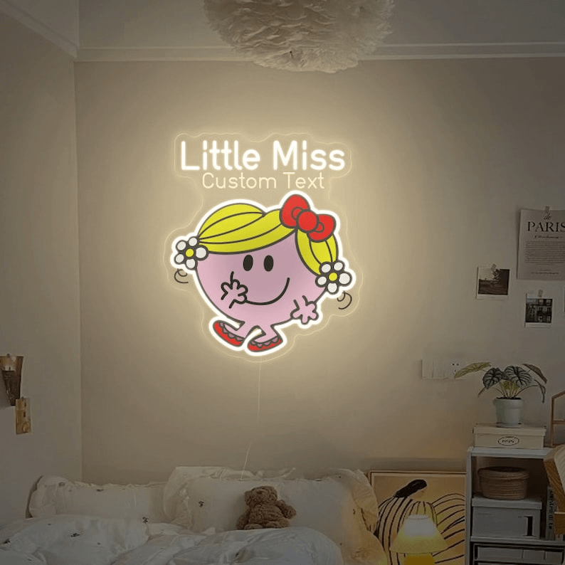 Custom Little Miss Neon Sign Cartoon Neon Sign Kids Room Decor