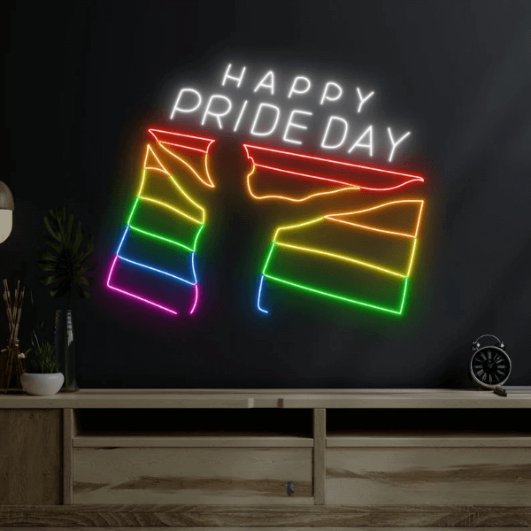 Happy Pride Day Neon Sign LGBT Pride Led Neon Sign