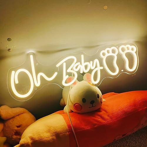 Oh Baby Neon Sign Custom Baby Shower Sign